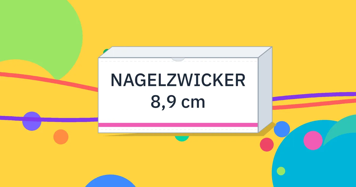 Symbolbild: Packung mit der Aufschrift NAGELZWICKER 8,9 cm (PZN 14155427) – Verfügbarkeit und Bezug in Apotheken in Frankfurt am Main