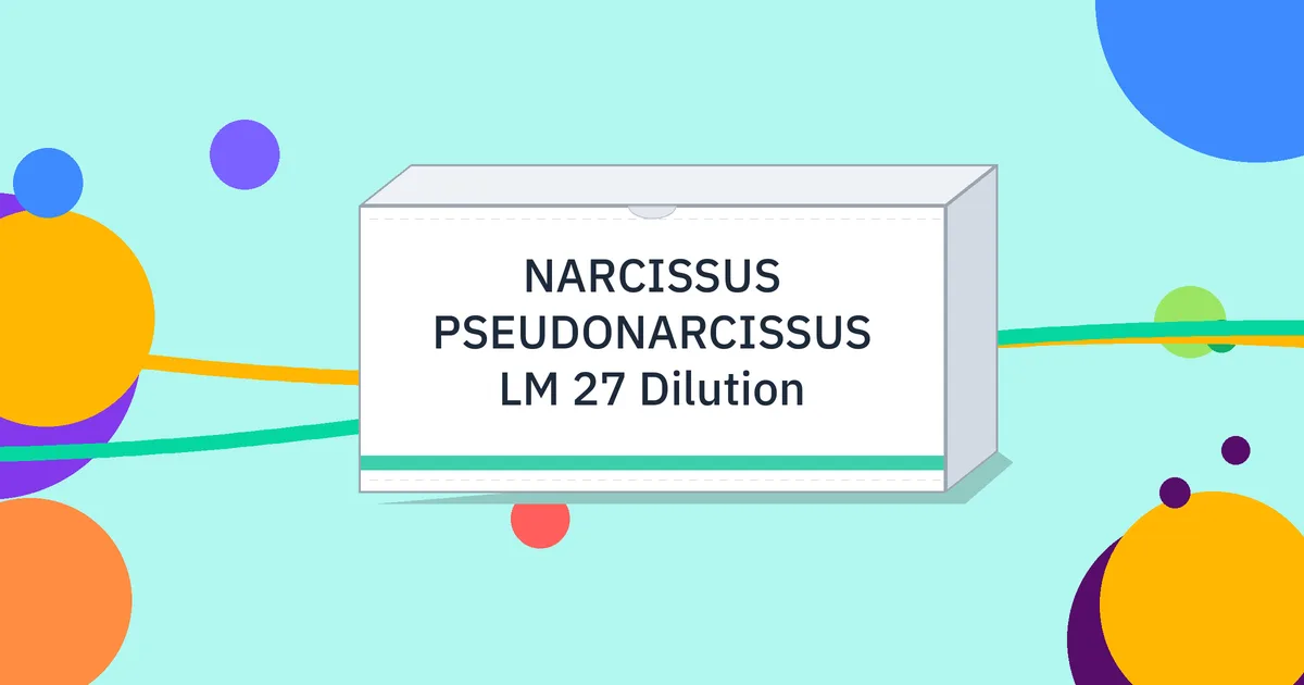 Symbolbild: Packung mit der Aufschrift NARCISSUS PSEUDONARCISSUS LM 27 Dilution (PZN 13616027) – Verfügbarkeit und Bezug in Apotheken in Frankfurt am Main