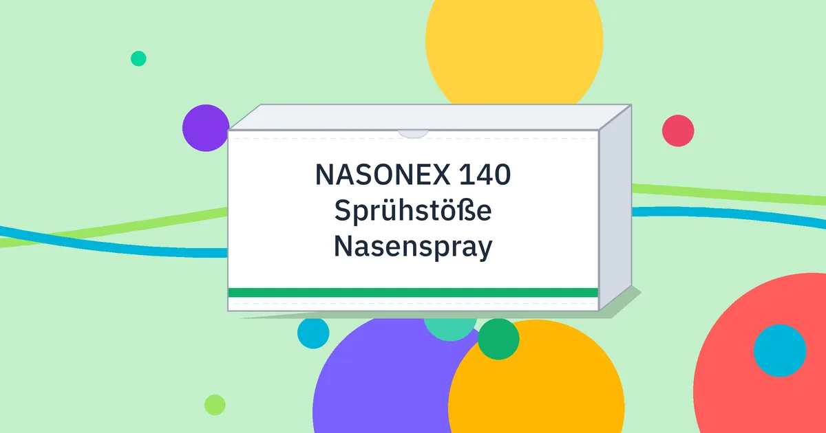 Symbolbild: Packung mit der Aufschrift NASONEX 140 Sprühstöße Nasenspray (PZN 00055509) – Verfügbarkeit und Bezug in Apotheken in Frankfurt am Main
