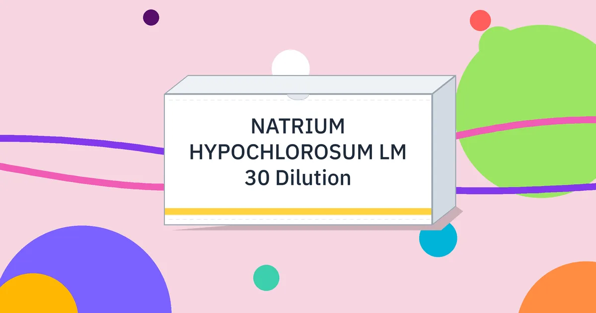 Symbolbild: Packung mit der Aufschrift NATRIUM HYPOCHLOROSUM LM 30 Dilution (PZN 12963175) – Verfügbarkeit und Bezug in Apotheken in Frankfurt am Main