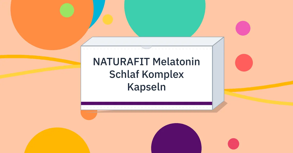 Symbolbild: Packung mit der Aufschrift NATURAFIT Melatonin Schlaf Komplex Kapseln (PZN 16122372) – Verfügbarkeit und Bezug in Apotheken in Frankfurt am Main