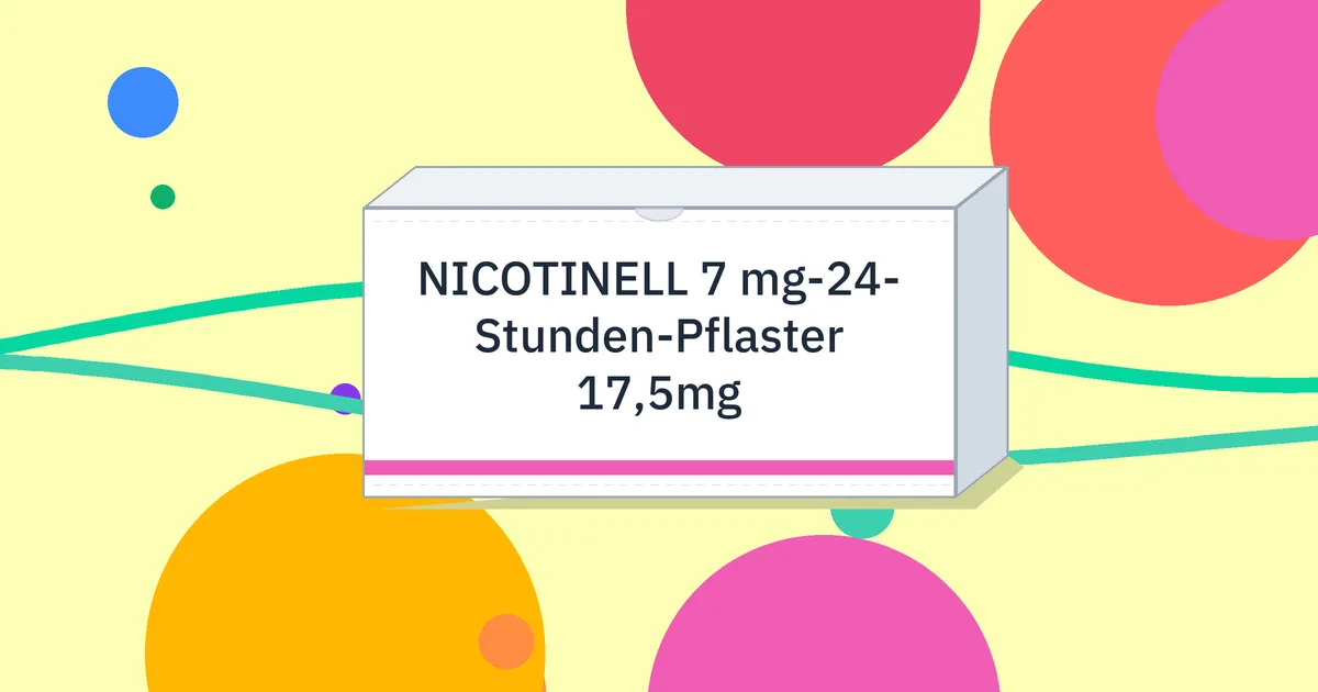 Symbolbild: Packung mit der Aufschrift NICOTINELL 7 mg-24-Stunden-Pflaster 17,5mg (PZN 19999816) – Verfügbarkeit und Bezug in Apotheken in Frankfurt am Main