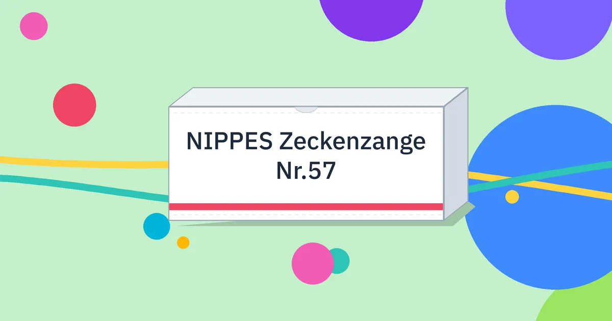 Symbolbild: Packung mit der Aufschrift NIPPES Zeckenzange Nr.57 (PZN 07405125) – Verfügbarkeit und Bezug in Apotheken in Frankfurt am Main
