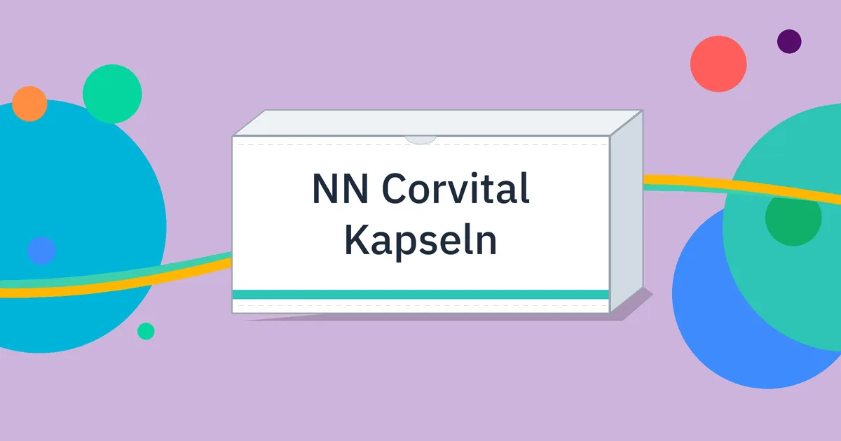 Symbolbild: Packung mit der Aufschrift NN Corvital Kapseln (PZN 16891314) – Verfügbarkeit und Bezug in Apotheken in Frankfurt am Main