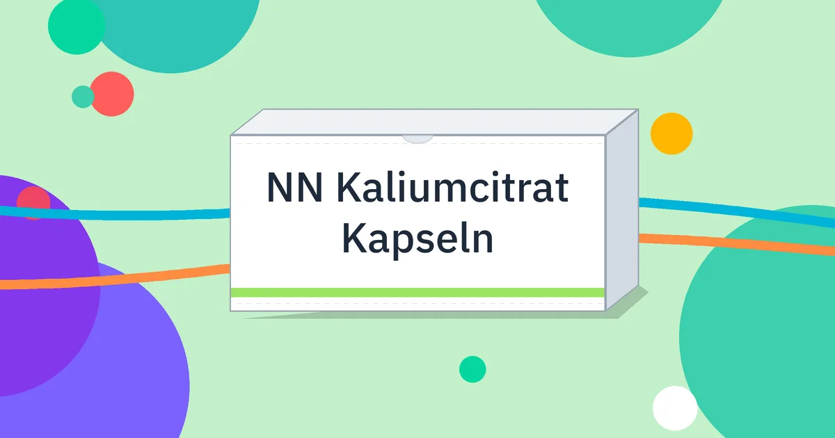 Symbolbild: Packung mit der Aufschrift NN Kaliumcitrat Kapseln (PZN 15321997) – Verfügbarkeit und Bezug in Apotheken in Frankfurt am Main