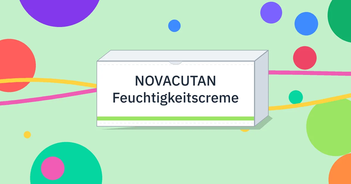 Symbolbild: Packung mit der Aufschrift NOVACUTAN Feuchtigkeitscreme (PZN 02425821) – Verfügbarkeit und Bezug in Apotheken in Frankfurt am Main
