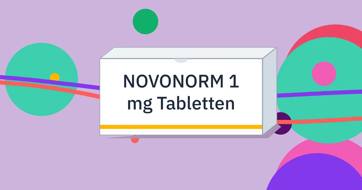 Symbolbild: Packung mit der Aufschrift NOVONORM 1 mg Tabletten (PZN 00074501) – Verfügbarkeit und Bezug in Apotheken in Frankfurt am Main