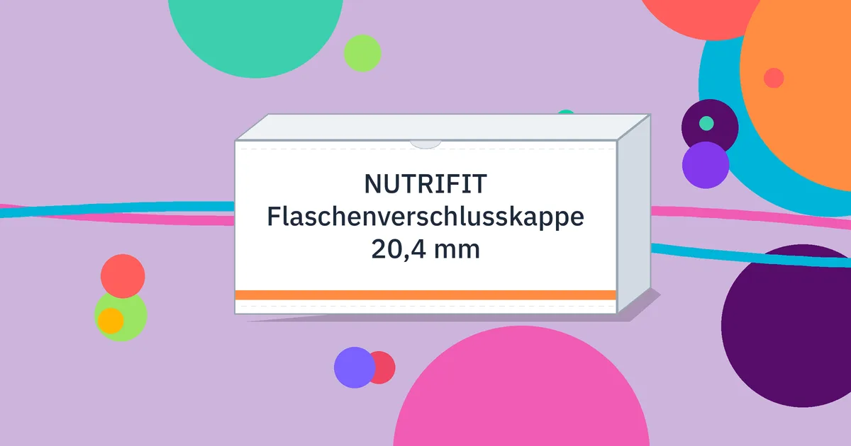 Symbolbild: Packung mit der Aufschrift NUTRIFIT Flaschenverschlusskappe 20,4 mm (PZN 17273133) – Verfügbarkeit und Bezug in Apotheken in Frankfurt am Main