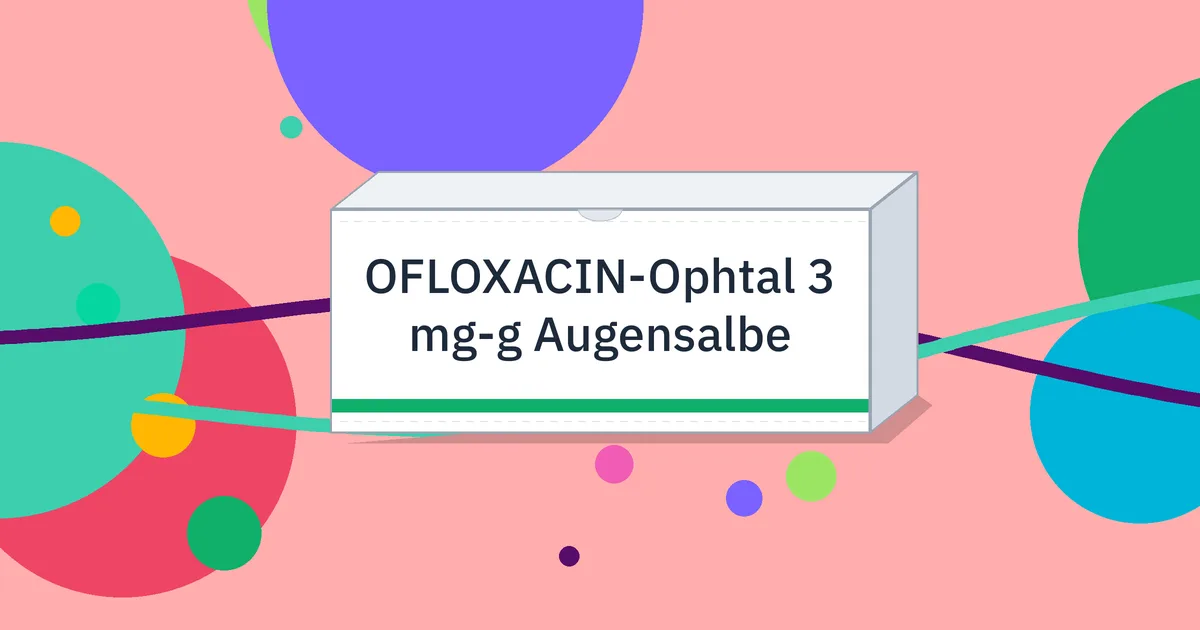 Symbolbild: Packung mit der Aufschrift OFLOXACIN-Ophtal 3 mg-g Augensalbe (PZN 11240931) – Verfügbarkeit und Bezug in Apotheken in Frankfurt am Main