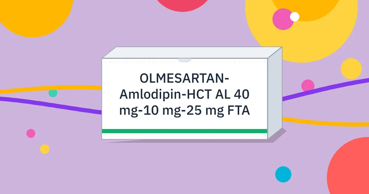 Symbolbild: Packung mit der Aufschrift OLMESARTAN-Amlodipin-HCT AL 40 mg-10 mg-25 mg FTA (PZN 16736246) – Verfügbarkeit und Bezug in Apotheken in Frankfurt am Main