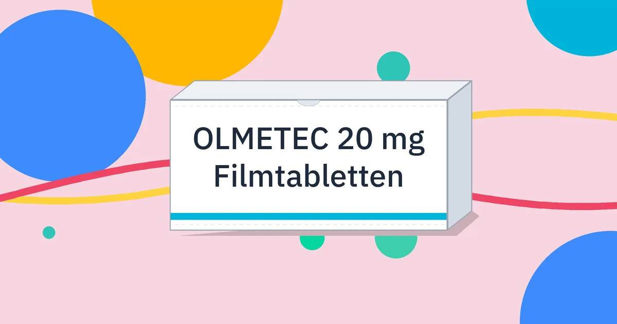 Symbolbild: Packung mit der Aufschrift OLMETEC 20 mg Filmtabletten (PZN 06572789) – Verfügbarkeit und Bezug in Apotheken in Frankfurt am Main