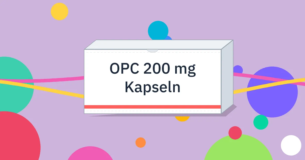 Symbolbild: Packung mit der Aufschrift OPC 200 mg Kapseln (PZN 04870293) – Verfügbarkeit und Bezug in Apotheken in Frankfurt am Main