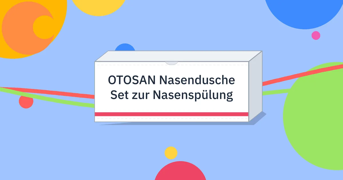 Symbolbild: Packung mit der Aufschrift OTOSAN Nasendusche Set zur Nasenspülung (PZN 19058752) – Verfügbarkeit und Bezug in Apotheken in Frankfurt am Main