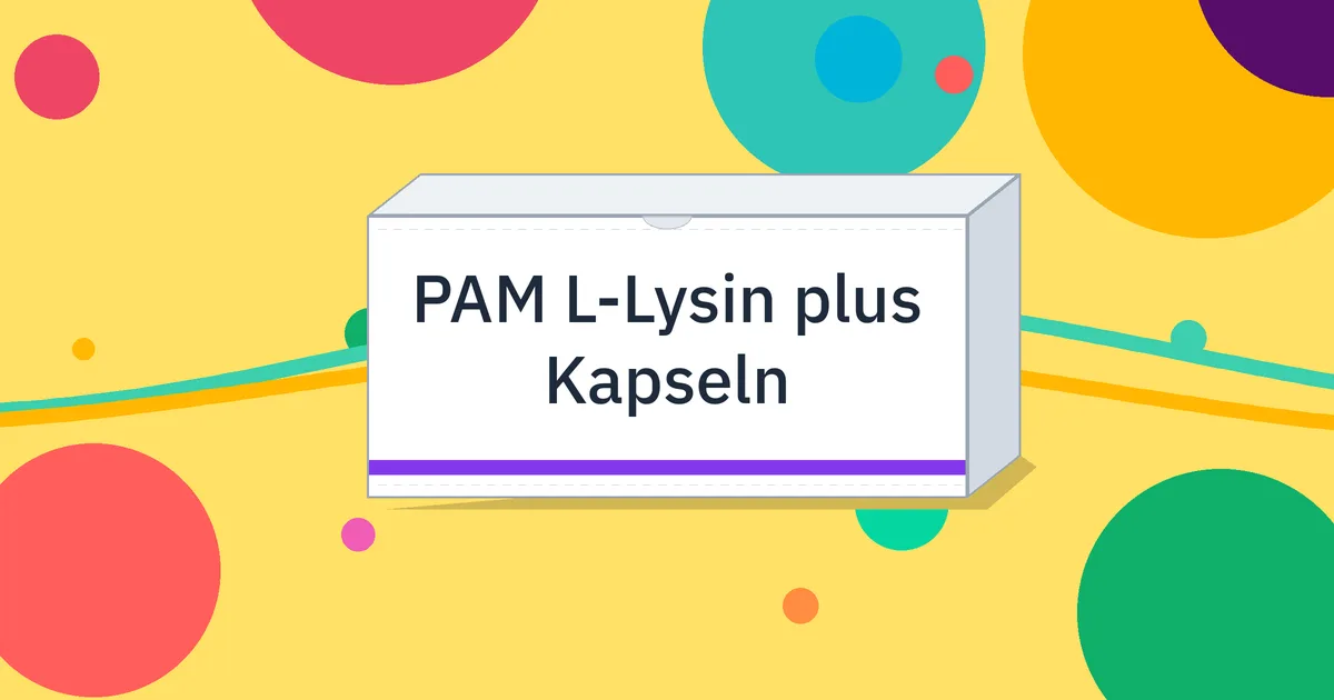 Symbolbild: Packung mit der Aufschrift PAM L-Lysin plus Kapseln (PZN 20227504) – Verfügbarkeit und Bezug in Apotheken in Frankfurt am Main