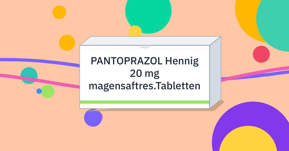 Symbolbild: Packung mit der Aufschrift PANTOPRAZOL Hennig 20 mg magensaftres.Tabletten (PZN 09154845) – Verfügbarkeit und Bezug in Apotheken in Frankfurt am Main
