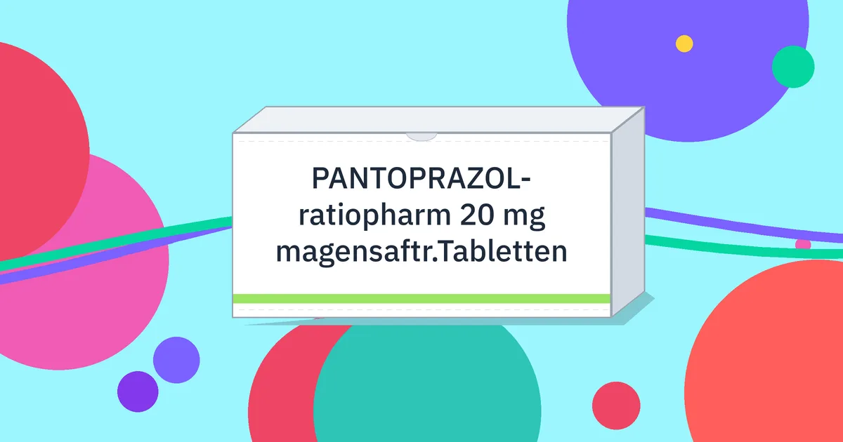 Symbolbild: Packung mit der Aufschrift PANTOPRAZOL-ratiopharm 20 mg magensaftr.Tabletten (PZN 07189466) – Verfügbarkeit und Bezug in Apotheken in Frankfurt am Main