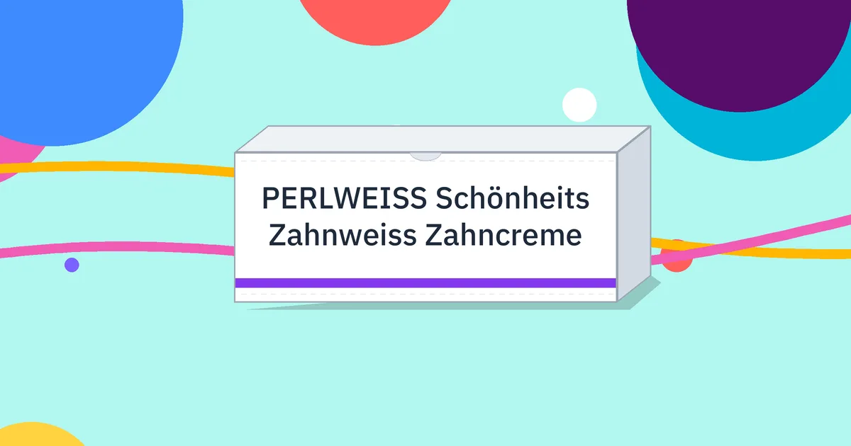 Symbolbild: Packung mit der Aufschrift PERLWEISS Schönheits Zahnweiss Zahncreme (PZN 20593930) – Verfügbarkeit und Bezug in Apotheken in Frankfurt am Main