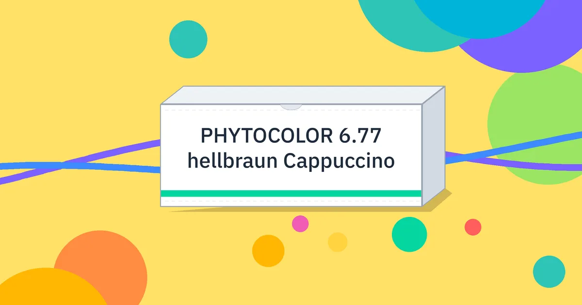 Symbolbild: Packung mit der Aufschrift PHYTOCOLOR 6.77 hellbraun Cappuccino (PZN 18428069) – Verfügbarkeit und Bezug in Apotheken in Frankfurt am Main