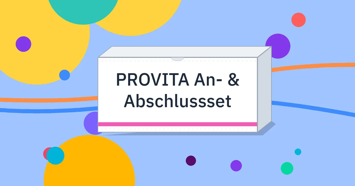 Symbolbild: Packung mit der Aufschrift PROVITA An- & Abschlussset (PZN 16322154) – Verfügbarkeit und Bezug in Apotheken in Frankfurt am Main