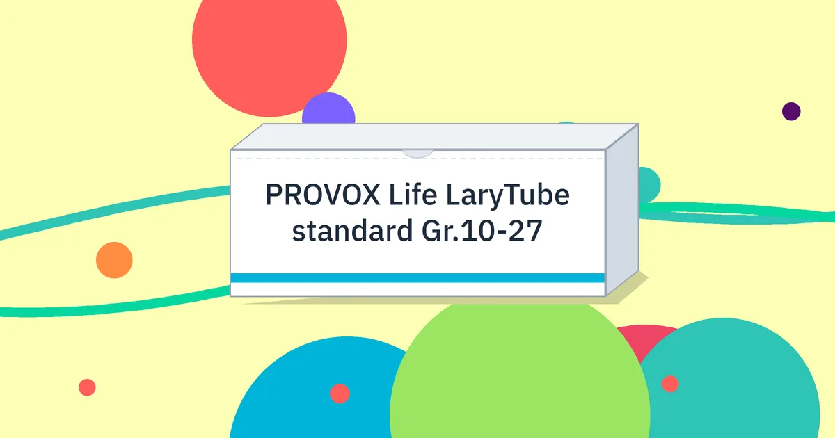 Symbolbild: Packung mit der Aufschrift PROVOX Life LaryTube standard Gr.10-27 (PZN 19625079) – Verfügbarkeit und Bezug in Apotheken in Frankfurt am Main