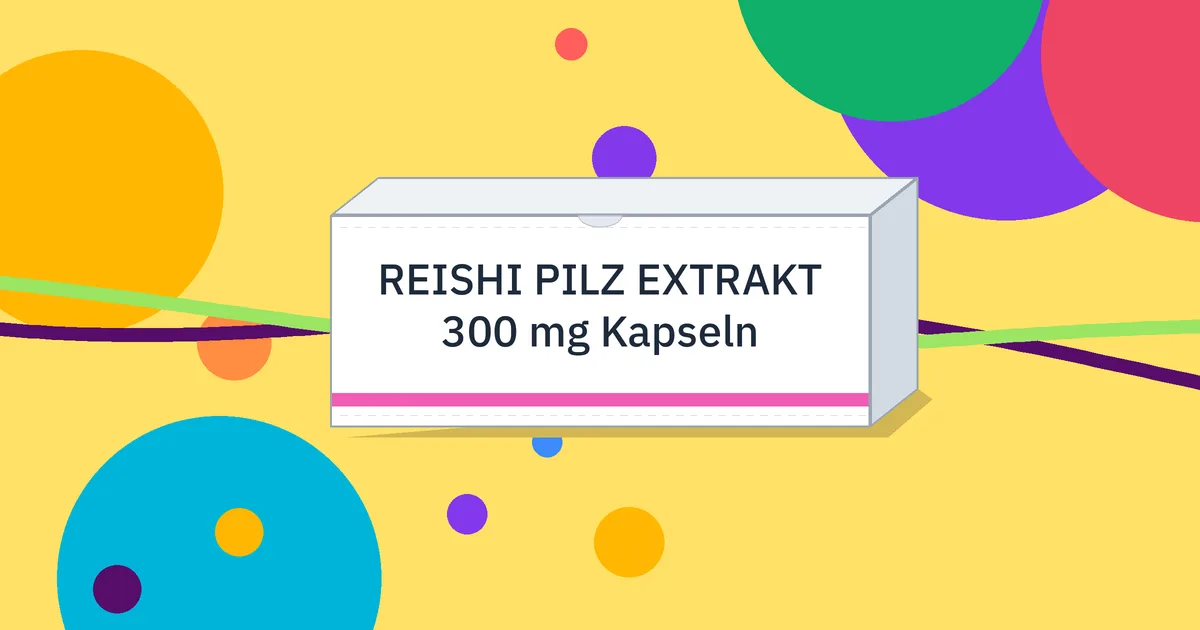 Symbolbild: Packung mit der Aufschrift REISHI PILZ EXTRAKT 300 mg Kapseln (PZN 18852502) – Verfügbarkeit und Bezug in Apotheken in Frankfurt am Main