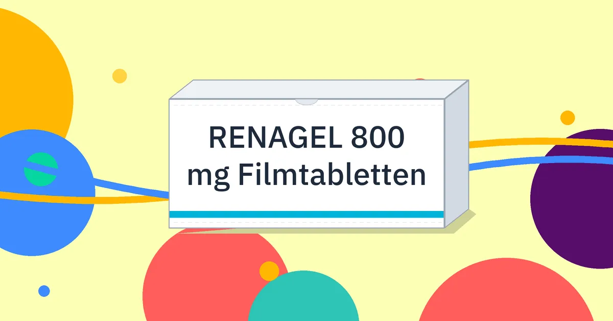Symbolbild: Packung mit der Aufschrift RENAGEL 800 mg Filmtabletten (PZN 03319966) – Verfügbarkeit und Bezug in Apotheken in Frankfurt am Main