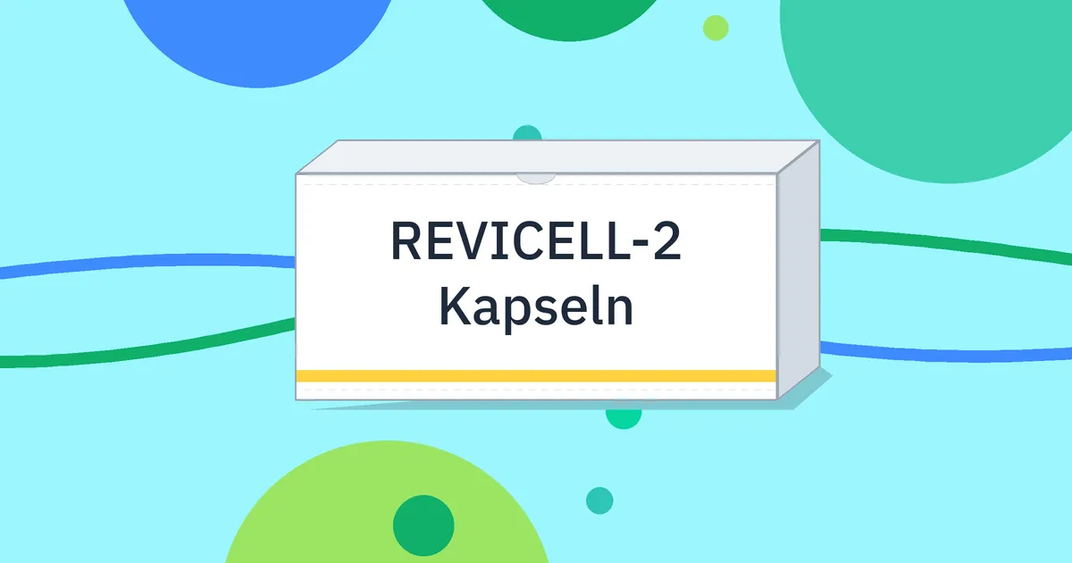 Symbolbild: Packung mit der Aufschrift REVICELL-2 Kapseln (PZN 09508160) – Verfügbarkeit und Bezug in Apotheken in Frankfurt am Main