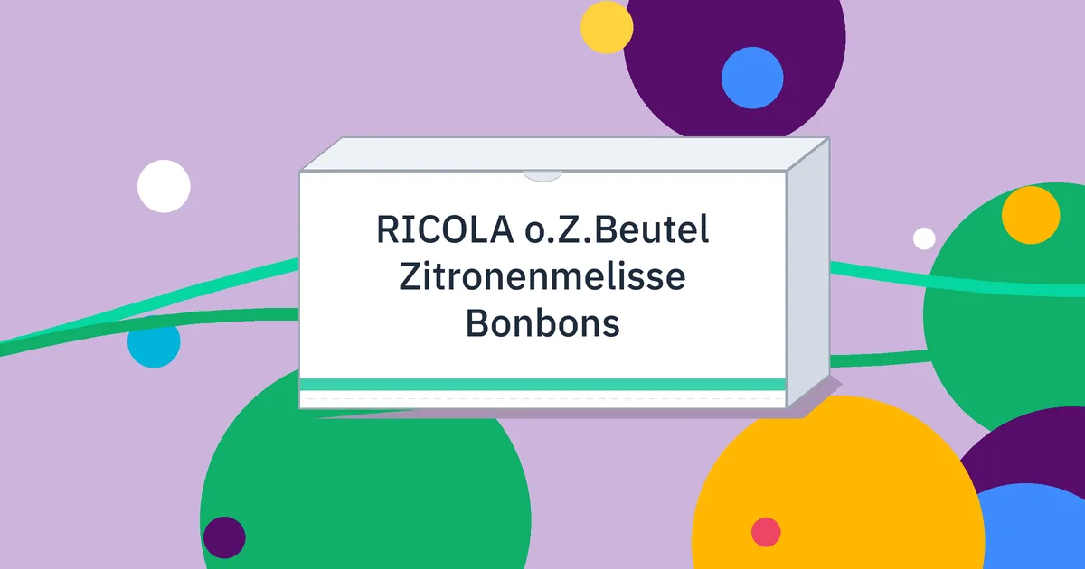 Symbolbild: Packung mit der Aufschrift RICOLA o.Z.Beutel Zitronenmelisse Bonbons (PZN 04775146) – Verfügbarkeit und Bezug in Apotheken in Frankfurt am Main