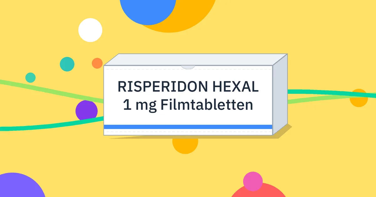Symbolbild: Packung mit der Aufschrift RISPERIDON HEXAL 1 mg Filmtabletten (PZN 04156213) – Verfügbarkeit und Bezug in Apotheken in Frankfurt am Main