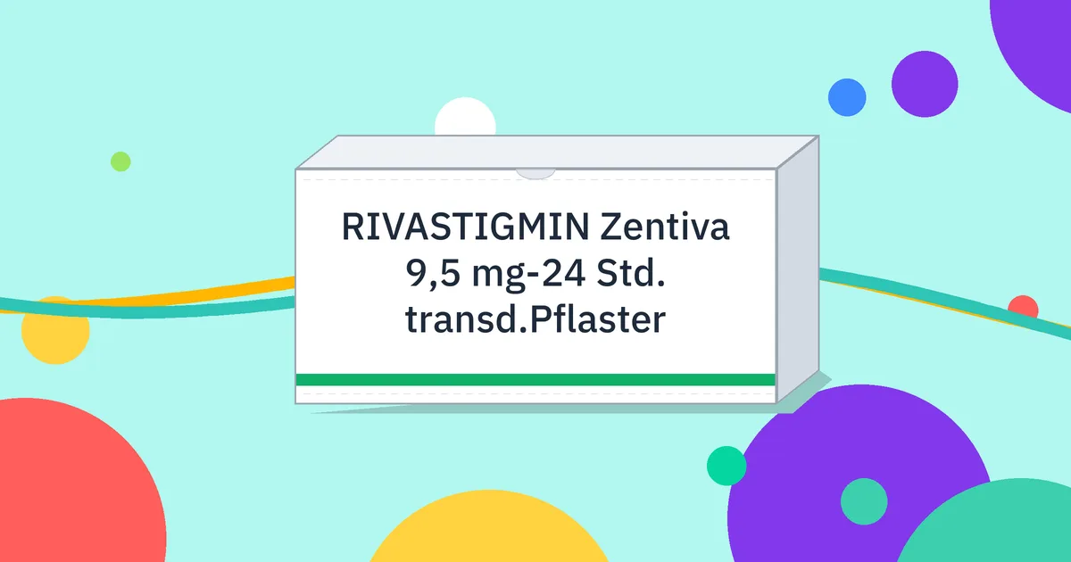 Symbolbild: Packung mit der Aufschrift RIVASTIGMIN Zentiva 9,5 mg-24 Std. transd.Pflaster (PZN 18307265) – Verfügbarkeit und Bezug in Apotheken in Frankfurt am Main