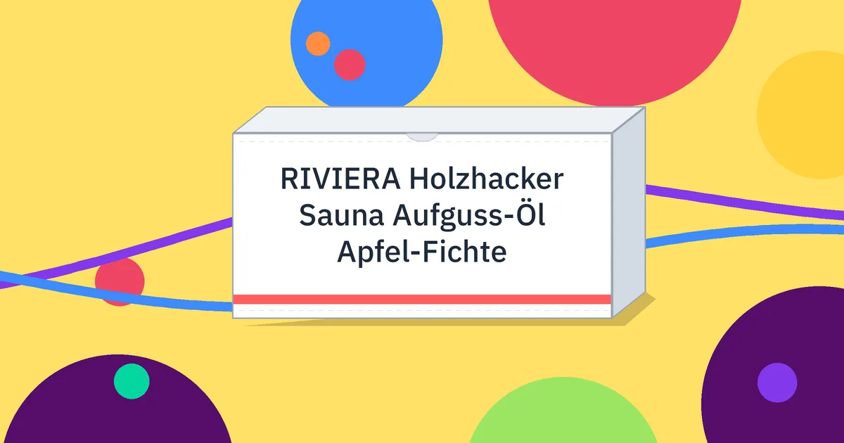 Symbolbild: Packung mit der Aufschrift RIVIERA Holzhacker Sauna Aufguss-Öl Apfel-Fichte (PZN 19303269) – Verfügbarkeit und Bezug in Apotheken in Frankfurt am Main