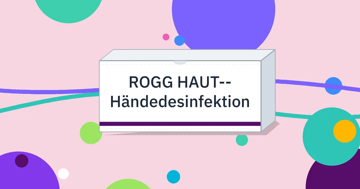 Symbolbild: Packung mit der Aufschrift ROGG HAUT--Händedesinfektion (PZN 02152033) – Verfügbarkeit und Bezug in Apotheken in Frankfurt am Main