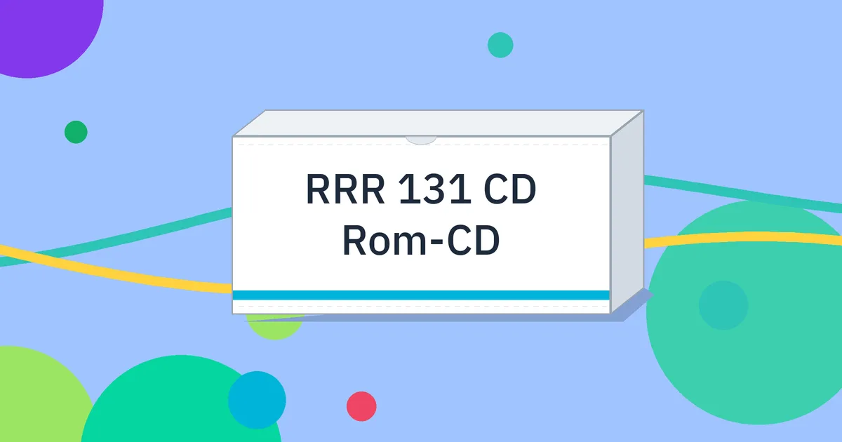 Symbolbild: Packung mit der Aufschrift RRR 131 CD Rom-CD (PZN 05975686) – Verfügbarkeit und Bezug in Apotheken in Frankfurt am Main