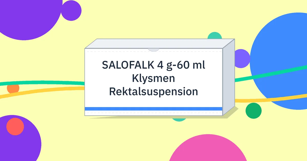 Symbolbild: Packung mit der Aufschrift SALOFALK 4 g-60 ml Klysmen Rektalsuspension (PZN 06920026) – Verfügbarkeit und Bezug in Apotheken in Frankfurt am Main