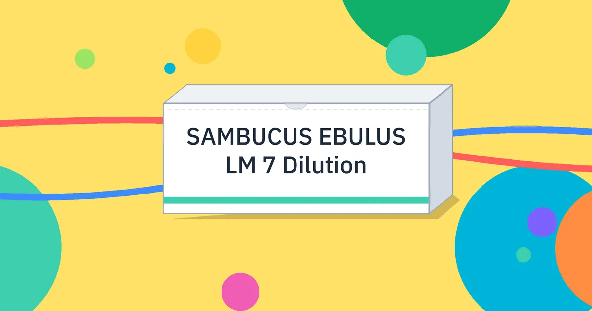 Symbolbild: Packung mit der Aufschrift SAMBUCUS EBULUS LM 7 Dilution (PZN 13180357) – Verfügbarkeit und Bezug in Apotheken in Frankfurt am Main