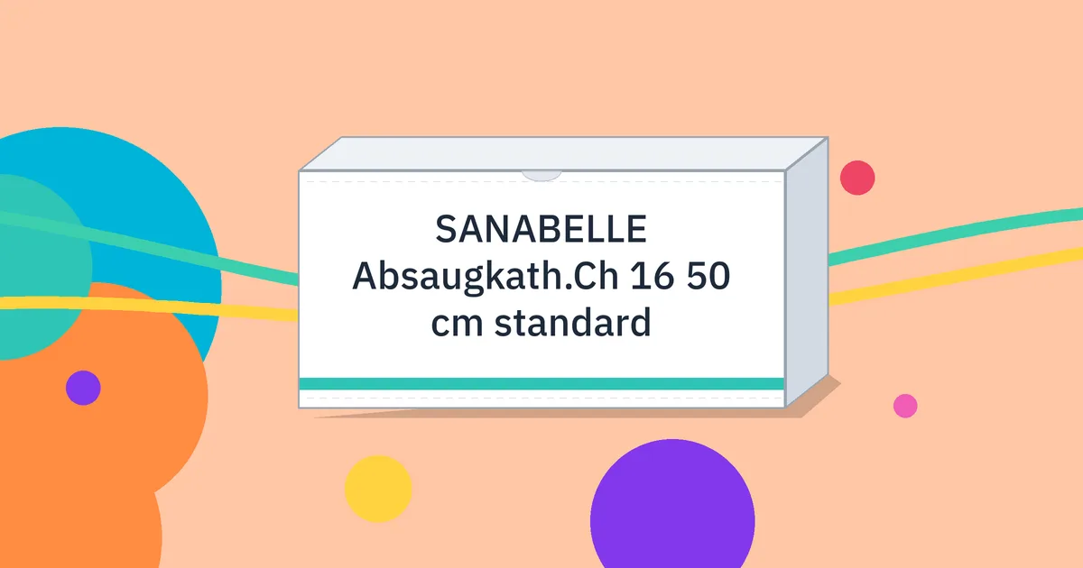 Symbolbild: Packung mit der Aufschrift SANABELLE Absaugkath.Ch 16 50 cm standard (PZN 00032419) – Verfügbarkeit und Bezug in Apotheken in Frankfurt am Main