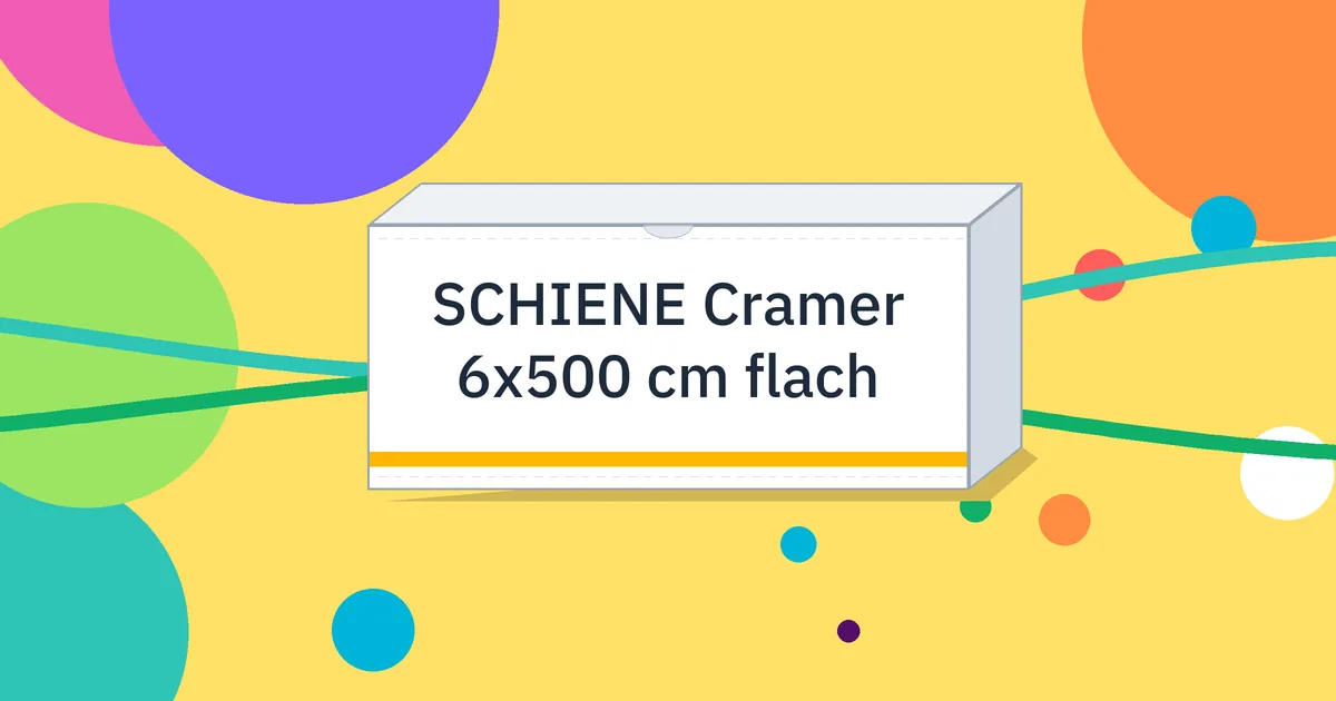 Symbolbild: Packung mit der Aufschrift SCHIENE Cramer 6x500 cm flach (PZN 01968465) – Verfügbarkeit und Bezug in Apotheken in Frankfurt am Main