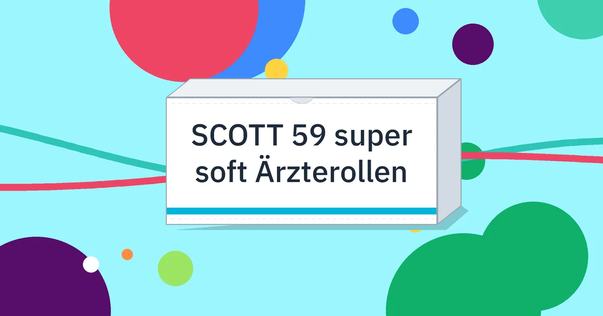 Symbolbild: Packung mit der Aufschrift SCOTT 59 super soft Ärzterollen (PZN 00602839) – Verfügbarkeit und Bezug in Apotheken in Frankfurt am Main