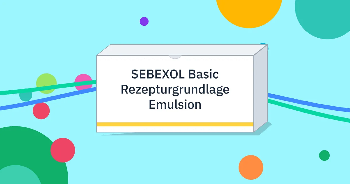 Symbolbild: Packung mit der Aufschrift SEBEXOL Basic Rezepturgrundlage Emulsion (PZN 04078157) – Verfügbarkeit und Bezug in Apotheken in Frankfurt am Main