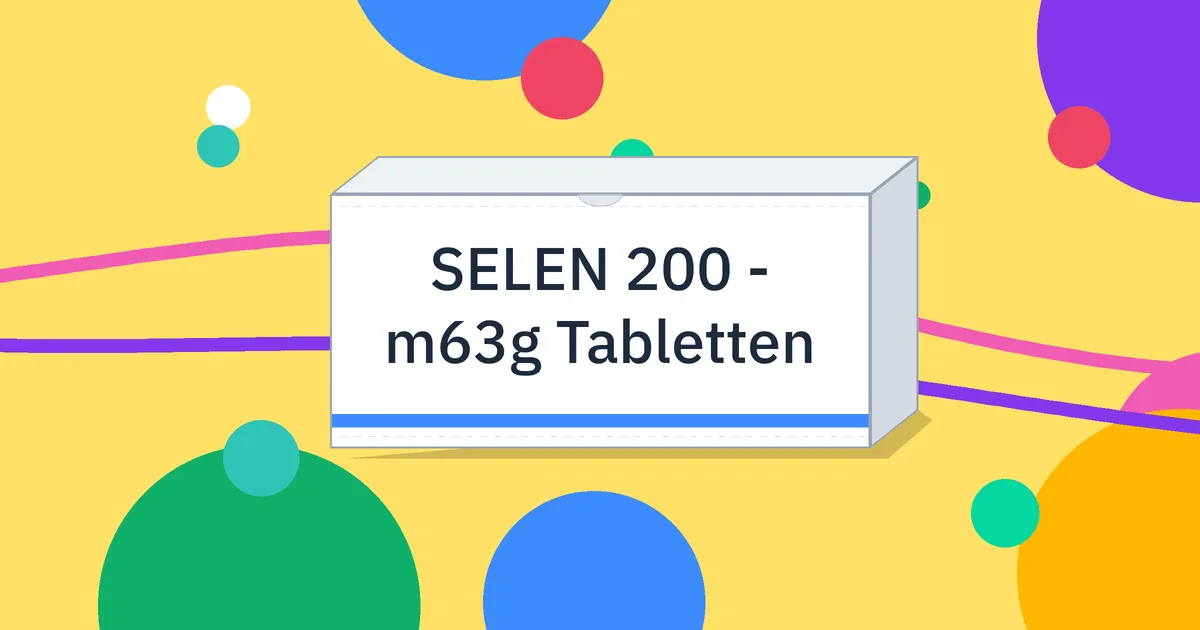 Symbolbild: Packung mit der Aufschrift SELEN 200 -m63g Tabletten (PZN 11727716) – Verfügbarkeit und Bezug in Apotheken in Frankfurt am Main