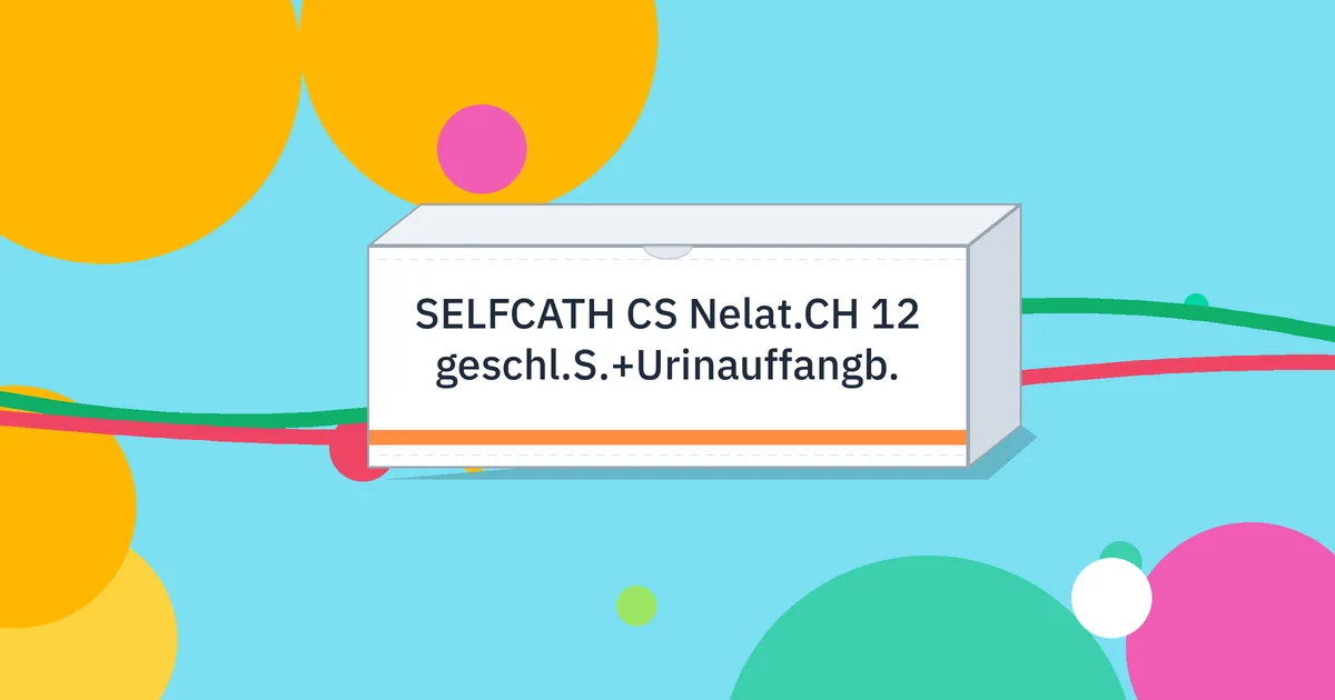 Symbolbild: Packung mit der Aufschrift SELFCATH CS Nelat.CH 12 geschl.S.+Urinauffangb. (PZN 00326434) – Verfügbarkeit und Bezug in Apotheken in Frankfurt am Main