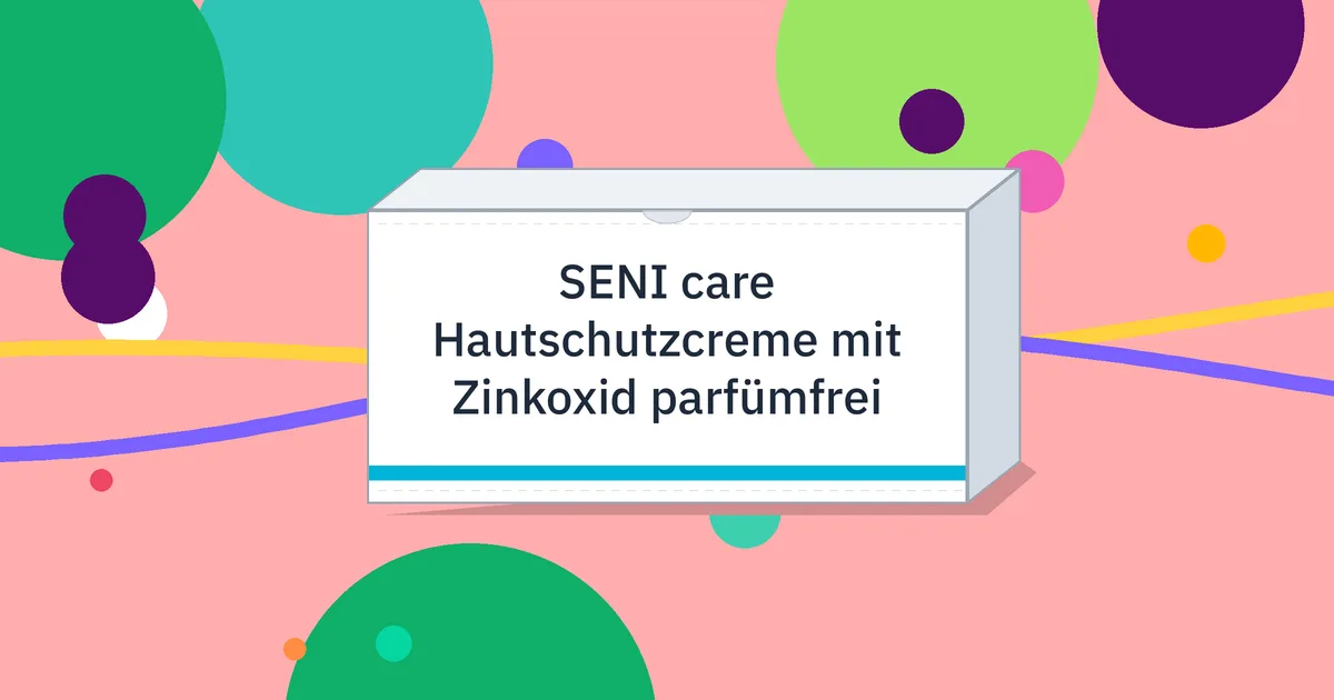 Symbolbild: Packung mit der Aufschrift SENI care Hautschutzcreme mit Zinkoxid parfümfrei (PZN 15815297) – Verfügbarkeit und Bezug in Apotheken in Frankfurt am Main