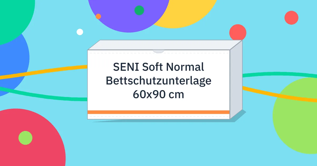 Symbolbild: Packung mit der Aufschrift SENI Soft Normal Bettschutzunterlage 60x90 cm (PZN 10341558) – Verfügbarkeit und Bezug in Apotheken in Frankfurt am Main