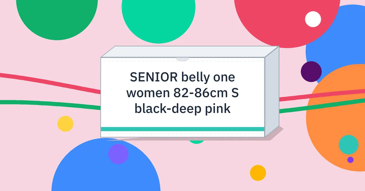 Symbolbild: Packung mit der Aufschrift SENIOR belly one women 82-86cm S black-deep pink (PZN 13513468) – Verfügbarkeit und Bezug in Apotheken in Frankfurt am Main