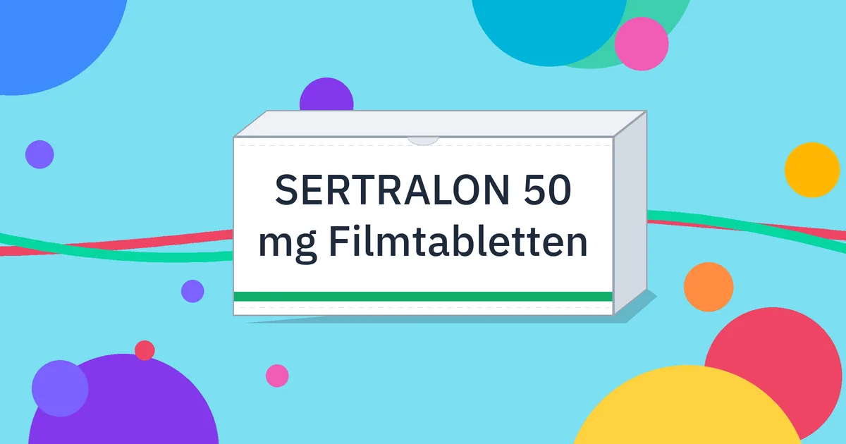 Symbolbild: Packung mit der Aufschrift SERTRALON 50 mg Filmtabletten (PZN 12901168) – Verfügbarkeit und Bezug in Apotheken in Frankfurt am Main