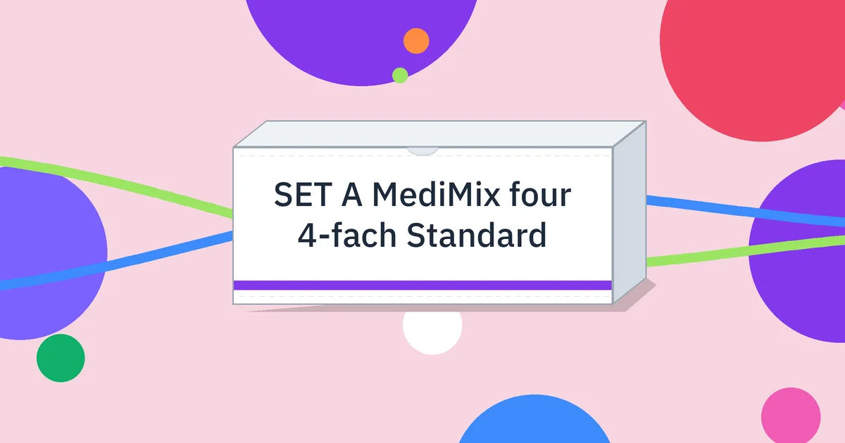 Symbolbild: Packung mit der Aufschrift SET A MediMix four 4-fach Standard (PZN 19239465) – Verfügbarkeit und Bezug in Apotheken in Frankfurt am Main