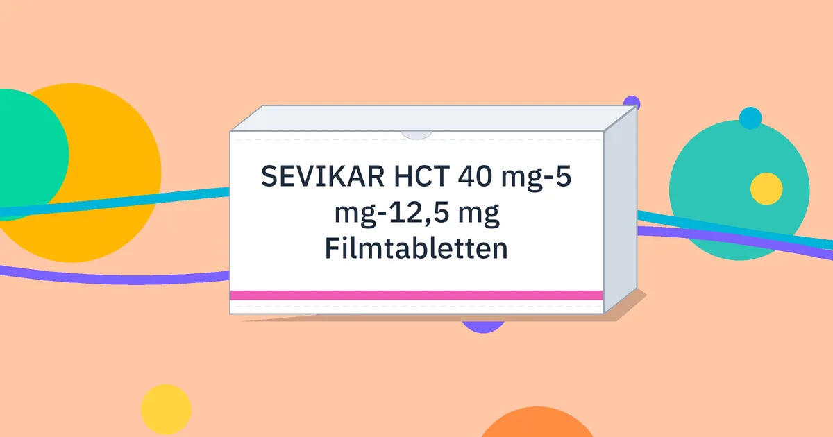 Symbolbild: Packung mit der Aufschrift SEVIKAR HCT 40 mg-5 mg-12,5 mg Filmtabletten (PZN 11483734) – Verfügbarkeit und Bezug in Apotheken in Frankfurt am Main