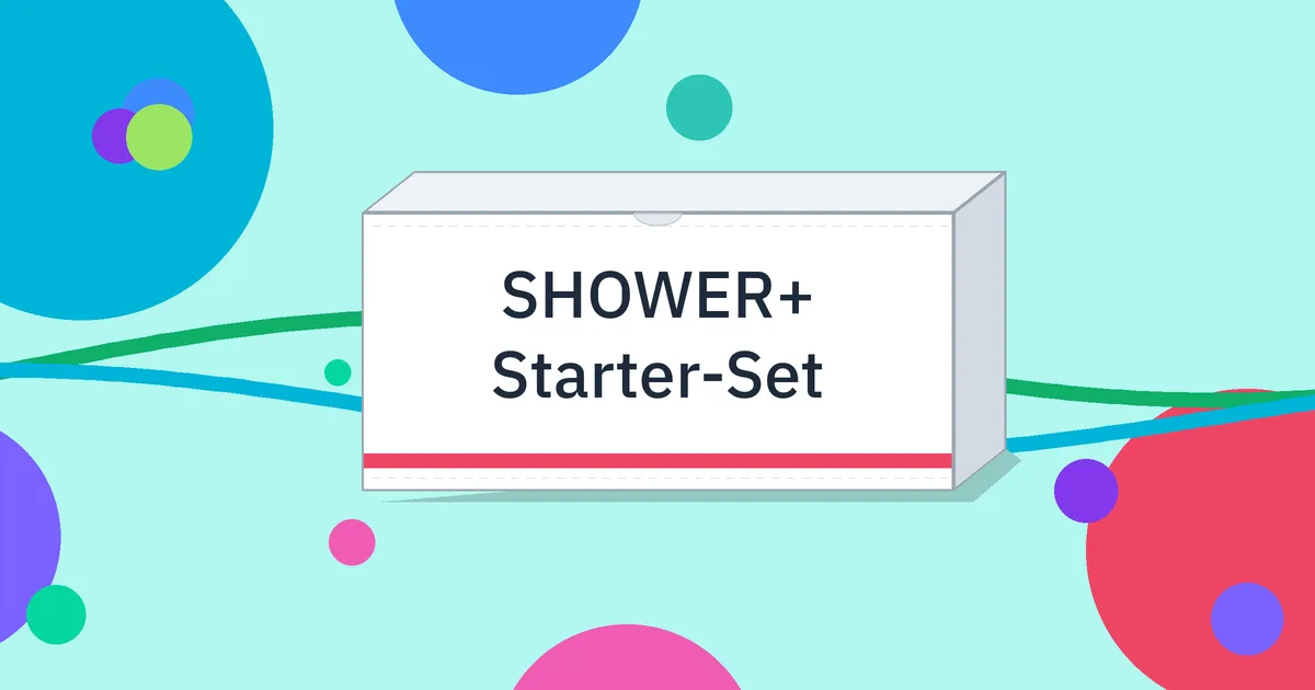 Symbolbild: Packung mit der Aufschrift SHOWER+ Starter-Set (PZN 16951128) – Verfügbarkeit und Bezug in Apotheken in Frankfurt am Main