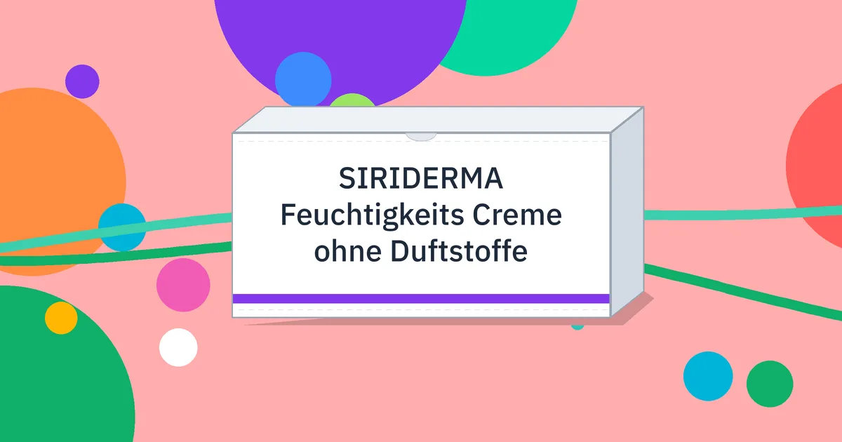 Symbolbild: Packung mit der Aufschrift SIRIDERMA Feuchtigkeits Creme ohne Duftstoffe (PZN 02253998) – Verfügbarkeit und Bezug in Apotheken in Frankfurt am Main