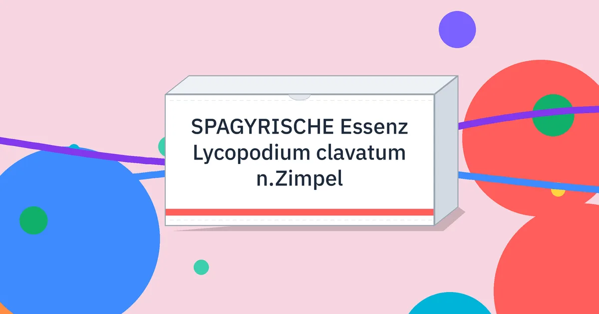 Symbolbild: Packung mit der Aufschrift SPAGYRISCHE Essenz Lycopodium clavatum n.Zimpel (PZN 00917106) – Verfügbarkeit und Bezug in Apotheken in Frankfurt am Main